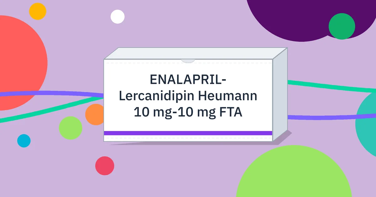 Symbolbild: Packung mit der Aufschrift ENALAPRIL-Lercanidipin Heumann 10 mg-10 mg FTA (PZN 18470717) – Verfügbarkeit und Bezug in Apotheken in Frankfurt am Main