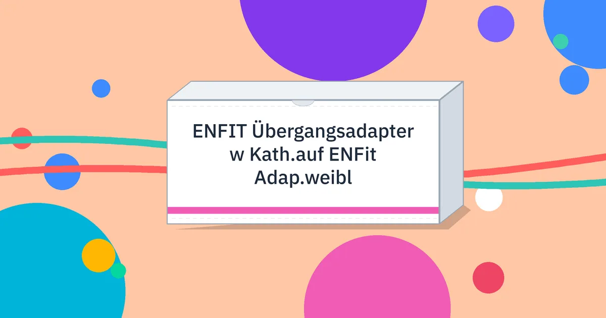 Symbolbild: Packung mit der Aufschrift ENFIT Übergangsadapter w Kath.auf ENFit Adap.weibl (PZN 14344921) – Verfügbarkeit und Bezug in Apotheken in Frankfurt am Main
