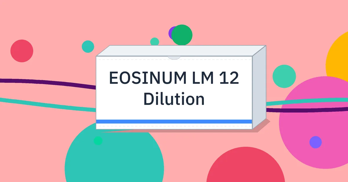 Symbolbild: Packung mit der Aufschrift EOSINUM LM 12 Dilution (PZN 16704625) – Verfügbarkeit und Bezug in Apotheken in Frankfurt am Main