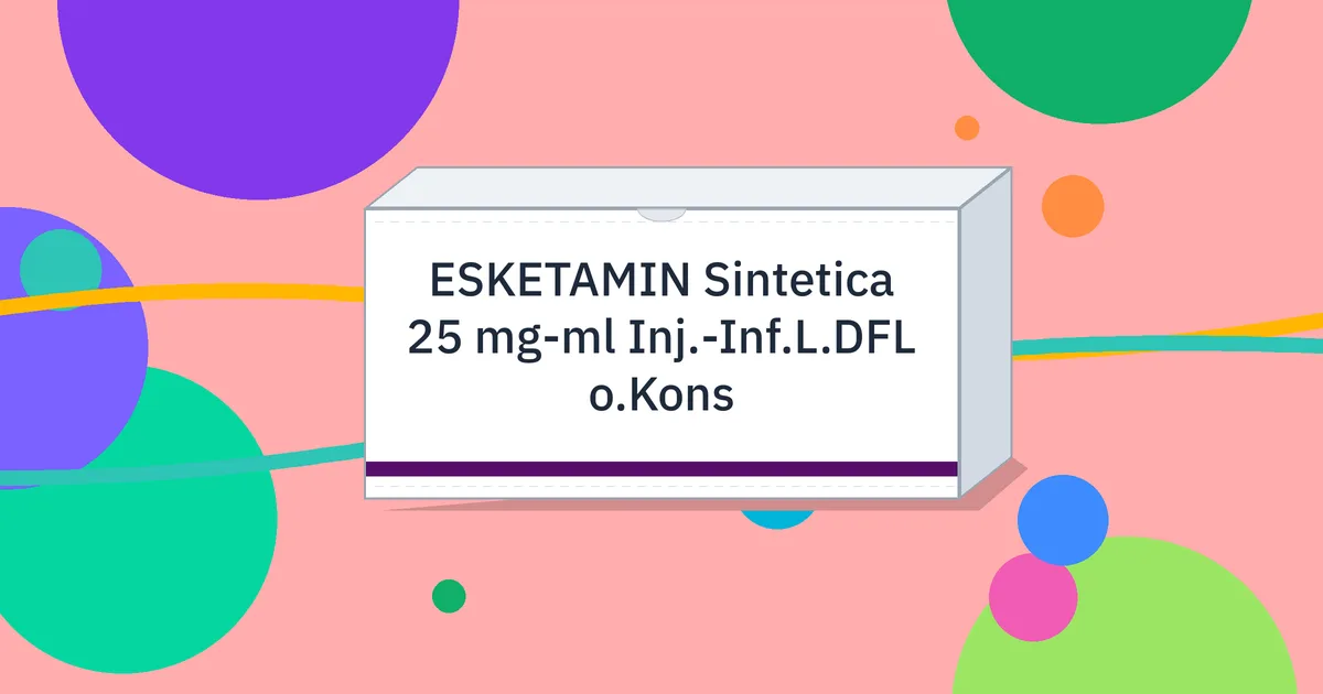 Symbolbild: Packung mit der Aufschrift ESKETAMIN Sintetica 25 mg-ml Inj.-Inf.L.DFL o.Kons (PZN 17566533) – Verfügbarkeit und Bezug in Apotheken in Frankfurt am Main
