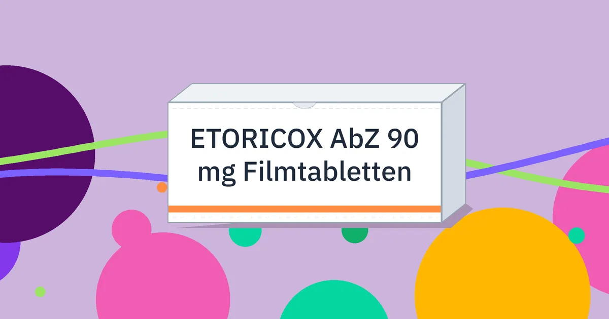 Symbolbild: Packung mit der Aufschrift ETORICOX AbZ 90 mg Filmtabletten (PZN 12381007) – Verfügbarkeit und Bezug in Apotheken in Frankfurt am Main