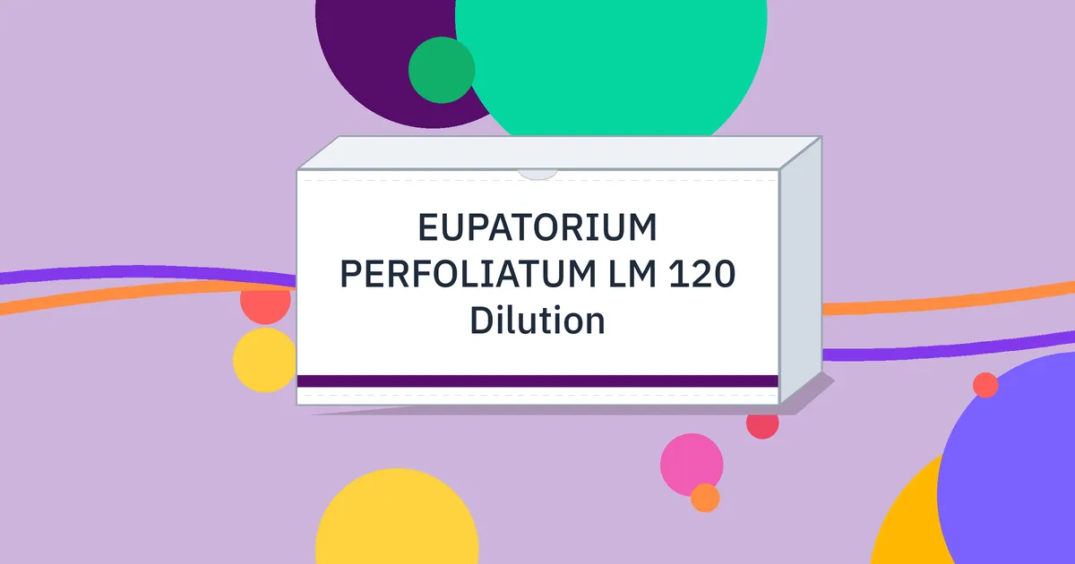 Symbolbild: Packung mit der Aufschrift EUPATORIUM PERFOLIATUM LM 120 Dilution (PZN 12846512) – Verfügbarkeit und Bezug in Apotheken in Frankfurt am Main