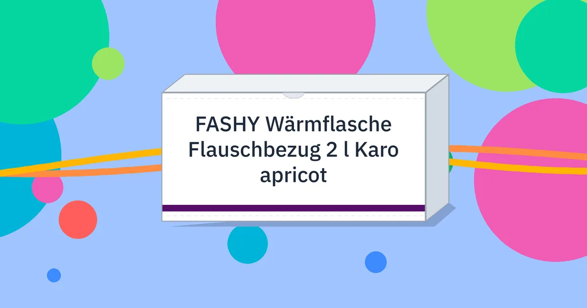 Symbolbild: Packung mit der Aufschrift FASHY Wärmflasche Flauschbezug 2 l Karo apricot (PZN 18648865) – Verfügbarkeit und Bezug in Apotheken in Frankfurt am Main