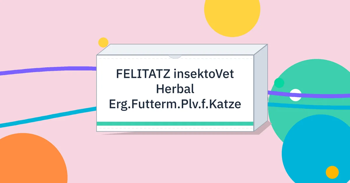 Symbolbild: Packung mit der Aufschrift FELITATZ insektoVet Herbal Erg.Futterm.Plv.f.Katze (PZN 19964930) – Verfügbarkeit und Bezug in Apotheken in Frankfurt am Main