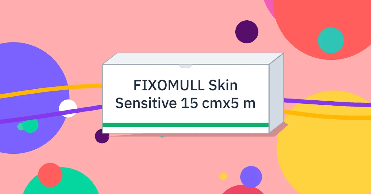 Symbolbild: Packung mit der Aufschrift FIXOMULL Skin Sensitive 15 cmx5 m (PZN 18375918) – Verfügbarkeit und Bezug in Apotheken in Frankfurt am Main