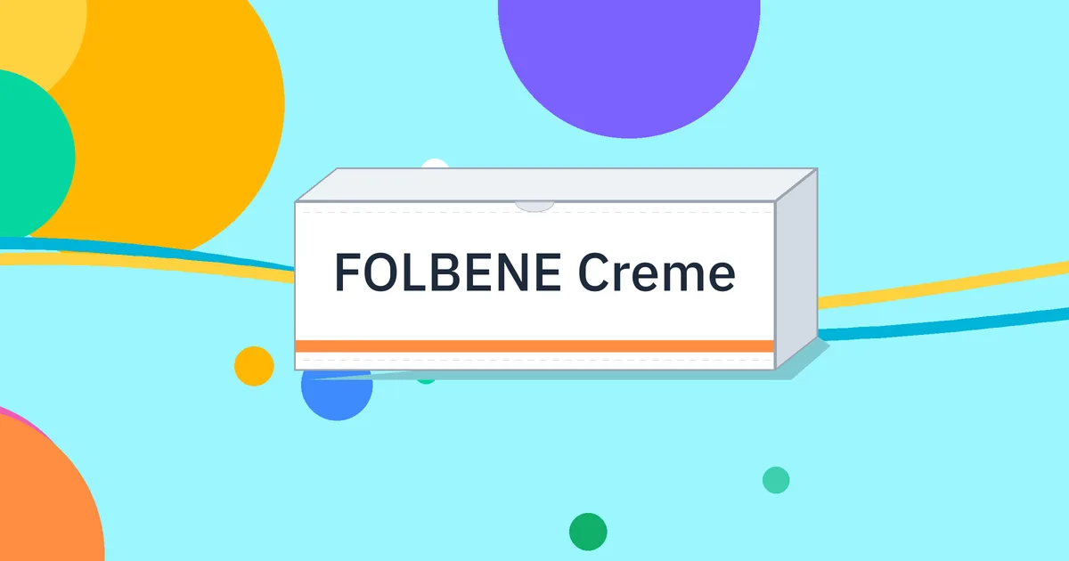 Symbolbild: Packung mit der Aufschrift FOLBENE Creme (PZN 17394434) – Verfügbarkeit und Bezug in Apotheken in Frankfurt am Main