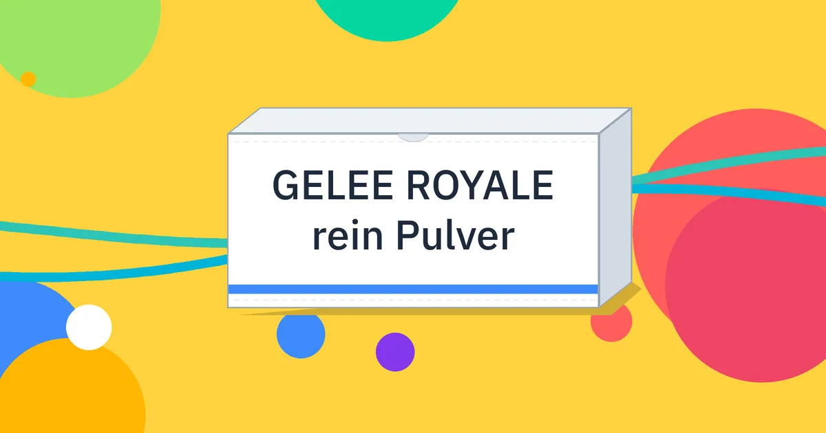 Symbolbild: Packung mit der Aufschrift GELEE ROYALE rein Pulver (PZN 03539076) – Verfügbarkeit und Bezug in Apotheken in Frankfurt am Main