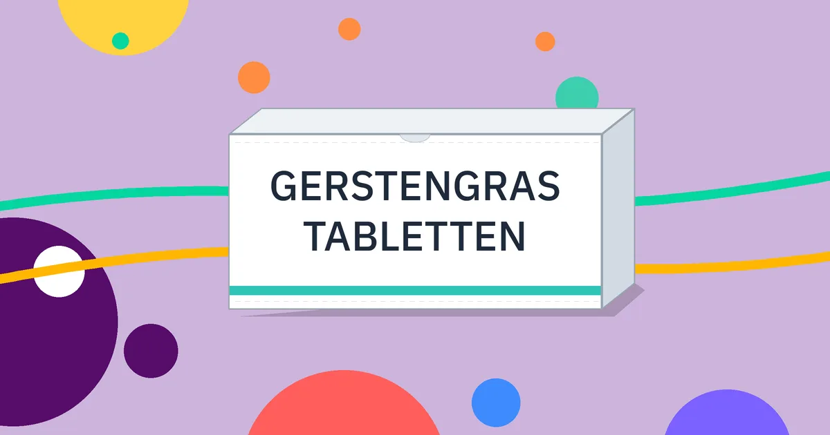 Symbolbild: Packung mit der Aufschrift GERSTENGRAS TABLETTEN (PZN 17426128) – Verfügbarkeit und Bezug in Apotheken in Frankfurt am Main