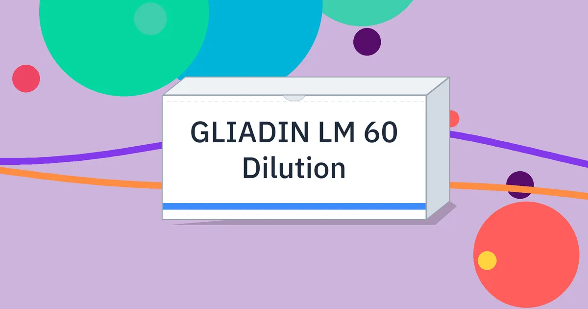 Symbolbild: Packung mit der Aufschrift GLIADIN LM 60 Dilution (PZN 13544440) – Verfügbarkeit und Bezug in Apotheken in Frankfurt am Main
