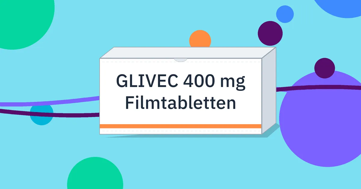 Symbolbild: Packung mit der Aufschrift GLIVEC 400 mg Filmtabletten (PZN 01755203) – Verfügbarkeit und Bezug in Apotheken in Frankfurt am Main
