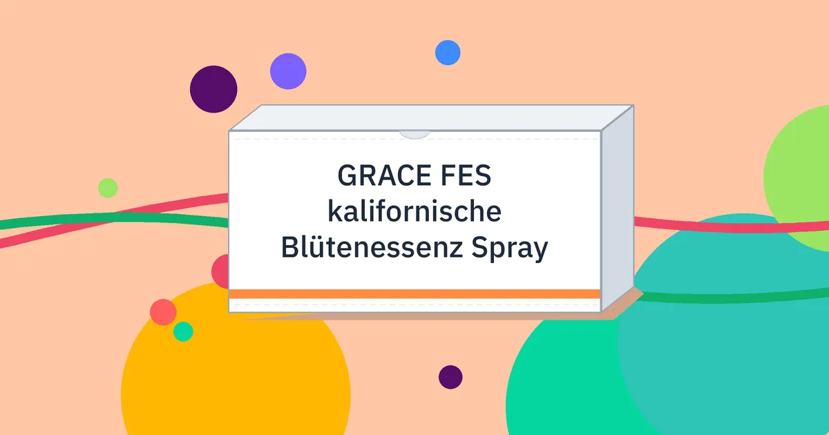Symbolbild: Packung mit der Aufschrift GRACE FES kalifornische Blütenessenz Spray (PZN 09174256) – Verfügbarkeit und Bezug in Apotheken in Frankfurt am Main