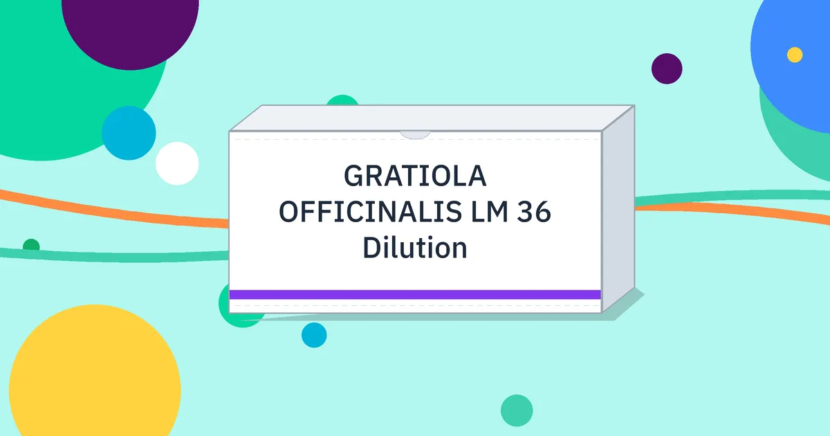 Symbolbild: Packung mit der Aufschrift GRATIOLA OFFICINALIS LM 36 Dilution (PZN 13546775) – Verfügbarkeit und Bezug in Apotheken in Frankfurt am Main