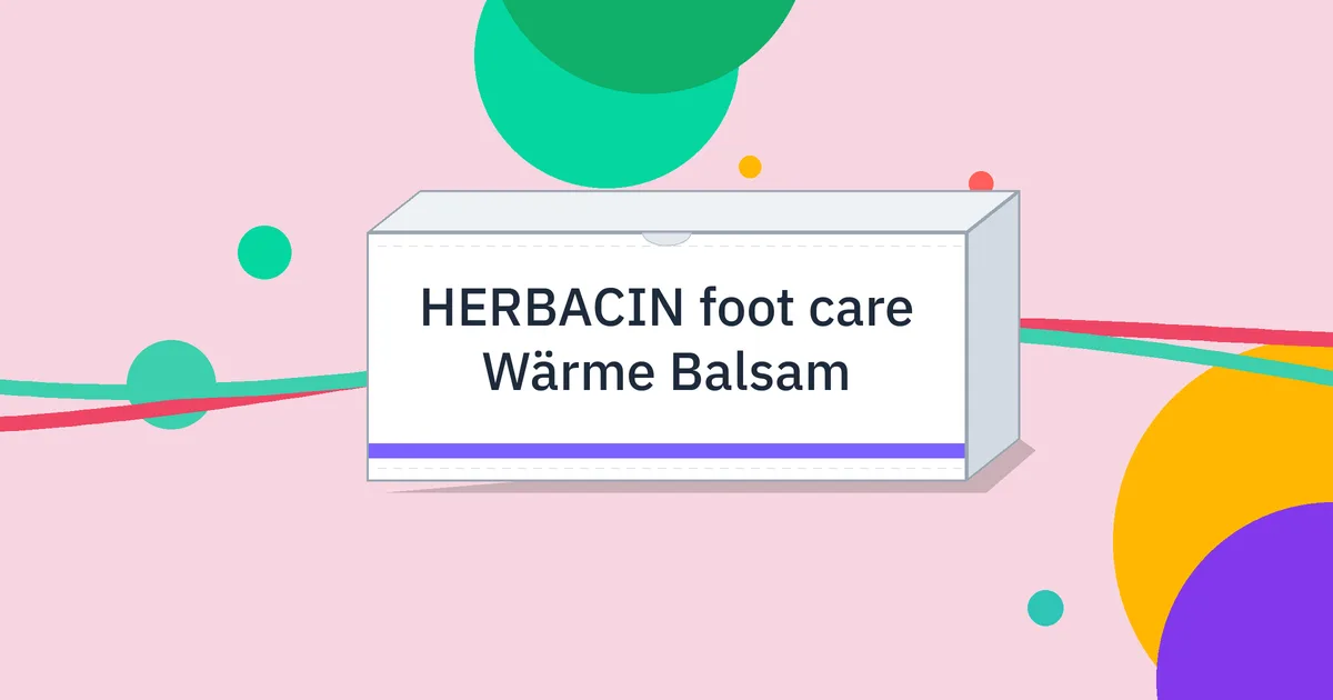 Symbolbild: Packung mit der Aufschrift HERBACIN foot care Wärme Balsam (PZN 10527843) – Verfügbarkeit und Bezug in Apotheken in Frankfurt am Main