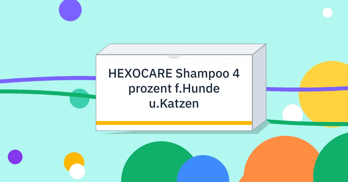Symbolbild: Packung mit der Aufschrift HEXOCARE Shampoo 4 prozent f.Hunde u.Katzen (PZN 14217430) – Verfügbarkeit und Bezug in Apotheken in Frankfurt am Main