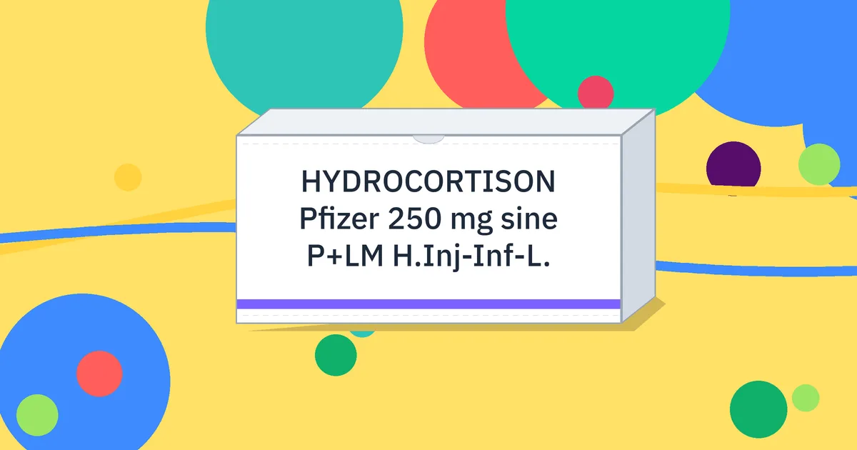 Symbolbild: Packung mit der Aufschrift HYDROCORTISON Pfizer 250 mg sine P+LM H.Inj-Inf-L. (PZN 15427282) – Verfügbarkeit und Bezug in Apotheken in Frankfurt am Main
