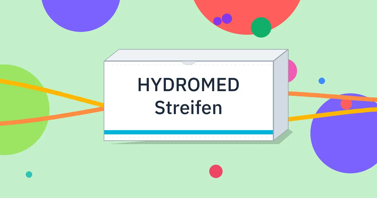 Symbolbild: Packung mit der Aufschrift HYDROMED Streifen (PZN 20135328) – Verfügbarkeit und Bezug in Apotheken in Frankfurt am Main
