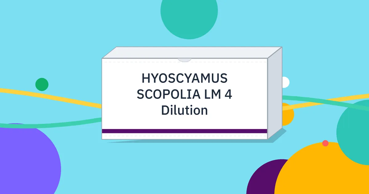 Symbolbild: Packung mit der Aufschrift HYOSCYAMUS SCOPOLIA LM 4 Dilution (PZN 13557595) – Verfügbarkeit und Bezug in Apotheken in Frankfurt am Main