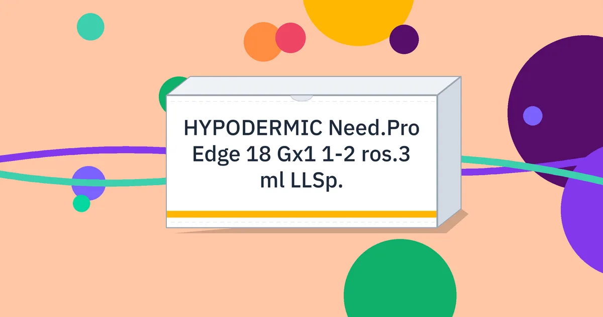 Symbolbild: Packung mit der Aufschrift HYPODERMIC Need.Pro Edge 18 Gx1 1-2 ros.3 ml LLSp. (PZN 00902636) – Verfügbarkeit und Bezug in Apotheken in Frankfurt am Main