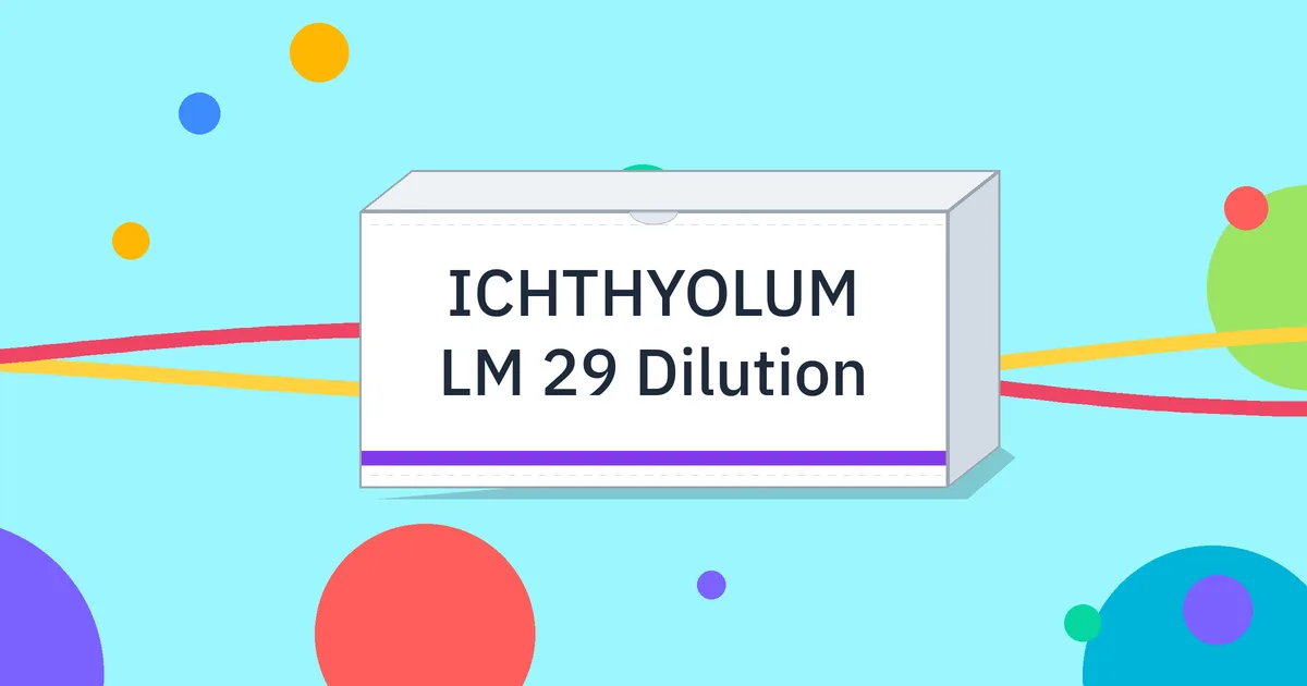 Symbolbild: Packung mit der Aufschrift ICHTHYOLUM LM 29 Dilution (PZN 13558815) – Verfügbarkeit und Bezug in Apotheken in Frankfurt am Main