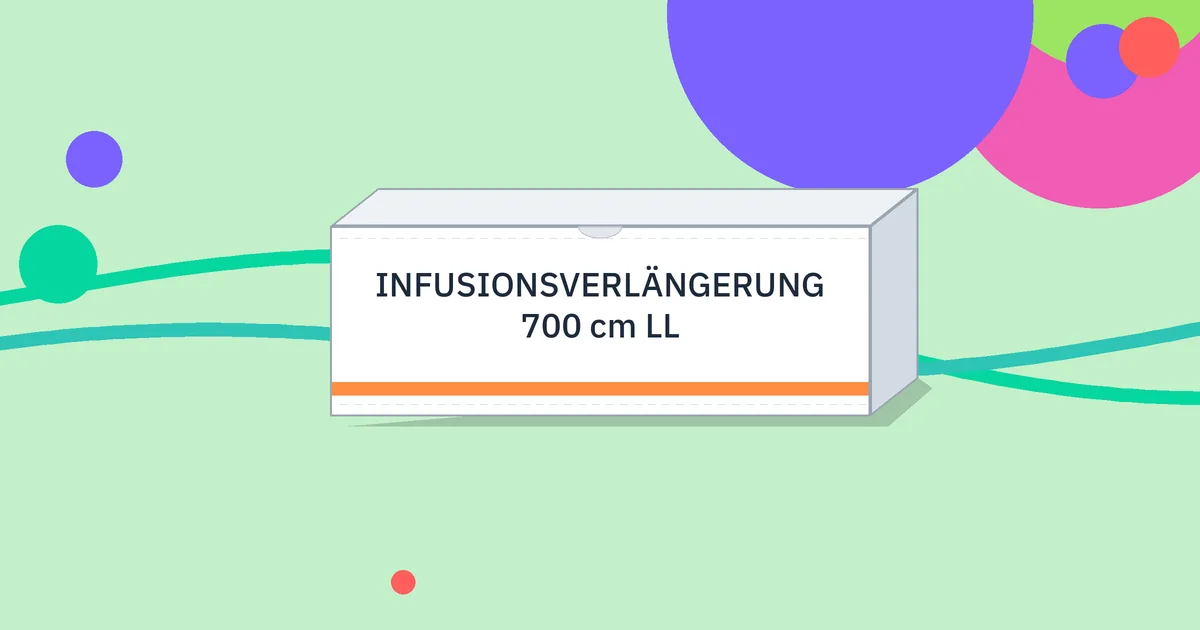 Symbolbild: Packung mit der Aufschrift INFUSIONSVERLÄNGERUNG 700 cm LL (PZN 17487035) – Verfügbarkeit und Bezug in Apotheken in Frankfurt am Main