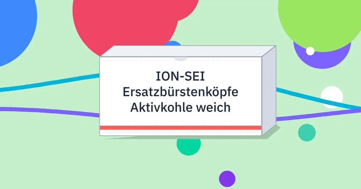 Symbolbild: Packung mit der Aufschrift ION-SEI Ersatzbürstenköpfe Aktivkohle weich (PZN 16351894) – Verfügbarkeit und Bezug in Apotheken in Frankfurt am Main