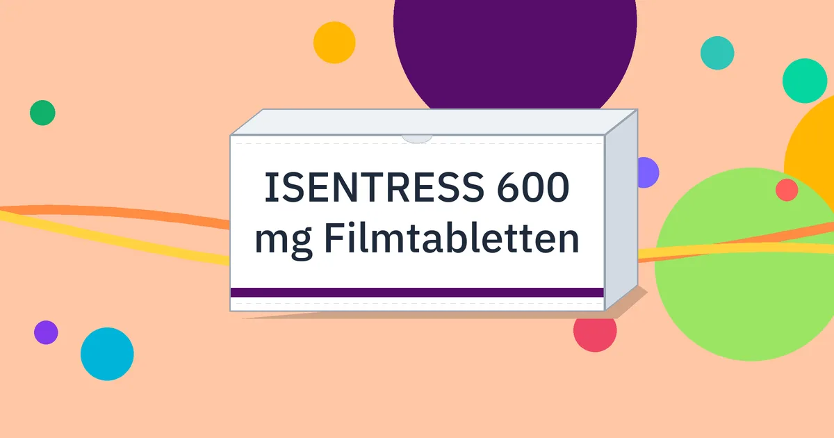 Symbolbild: Packung mit der Aufschrift ISENTRESS 600 mg Filmtabletten (PZN 14004906) – Verfügbarkeit und Bezug in Apotheken in Frankfurt am Main