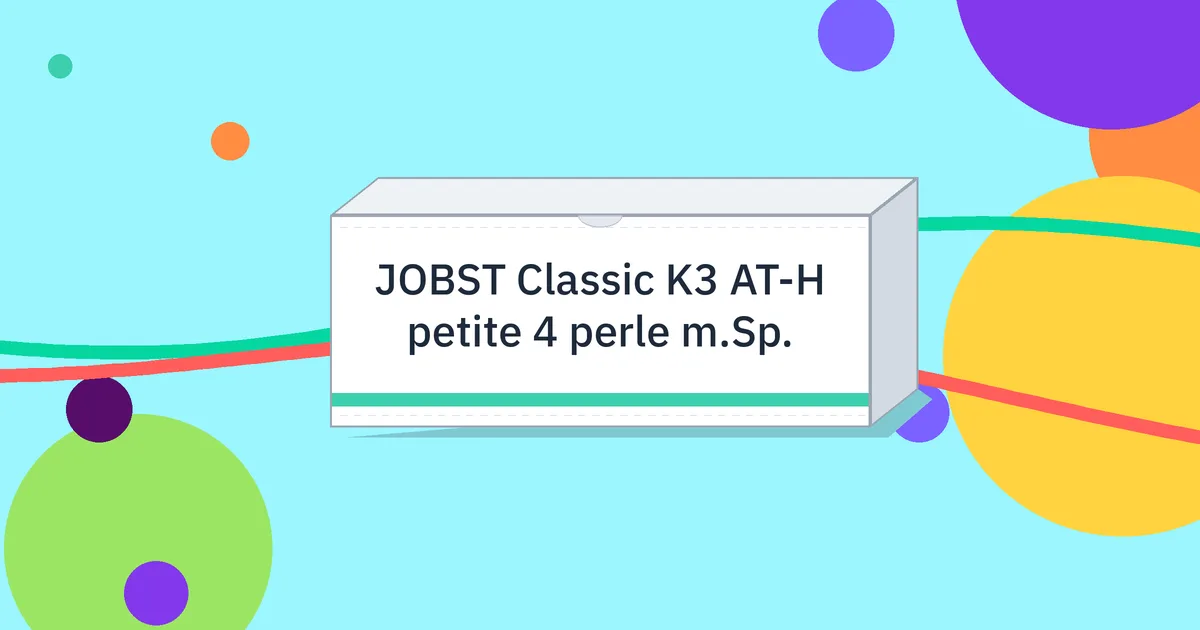 Symbolbild: Packung mit der Aufschrift JOBST Classic K3 AT-H petite 4 perle m.Sp. (PZN 13076660) – Verfügbarkeit und Bezug in Apotheken in Frankfurt am Main