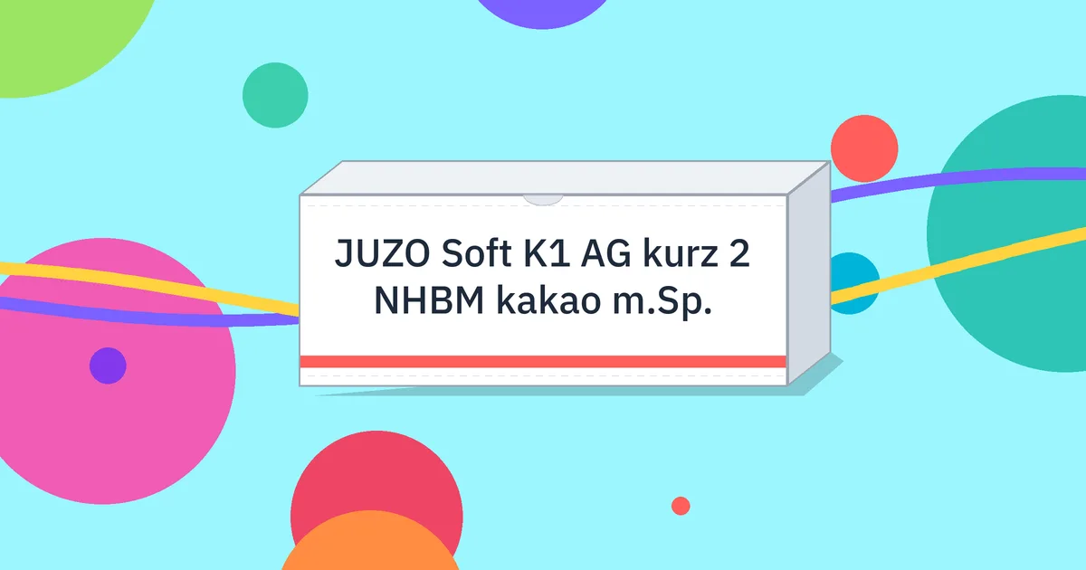 Symbolbild: Packung mit der Aufschrift JUZO Soft K1 AG kurz 2 NHBM kakao m.Sp. (PZN 14999786) – Verfügbarkeit und Bezug in Apotheken in Frankfurt am Main