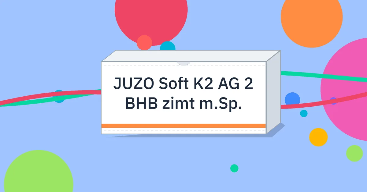 Symbolbild: Packung mit der Aufschrift JUZO Soft K2 AG 2 BHB zimt m.Sp. (PZN 14824704) – Verfügbarkeit und Bezug in Apotheken in Frankfurt am Main