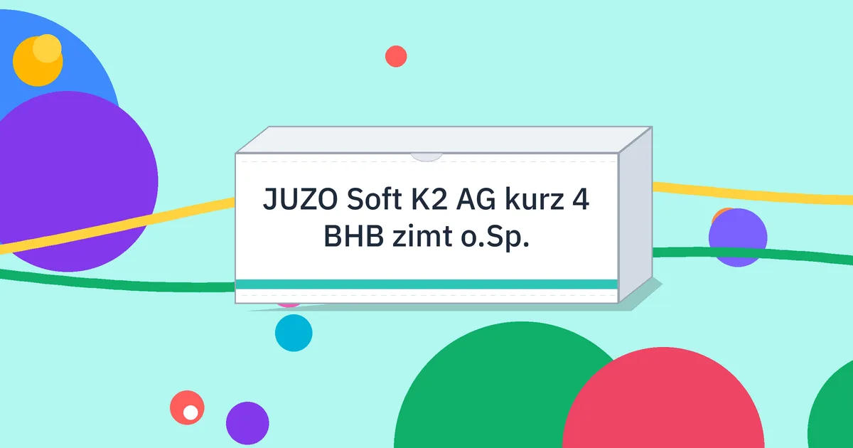 Symbolbild: Packung mit der Aufschrift JUZO Soft K2 AG kurz 4 BHB zimt o.Sp. (PZN 14826703) – Verfügbarkeit und Bezug in Apotheken in Frankfurt am Main