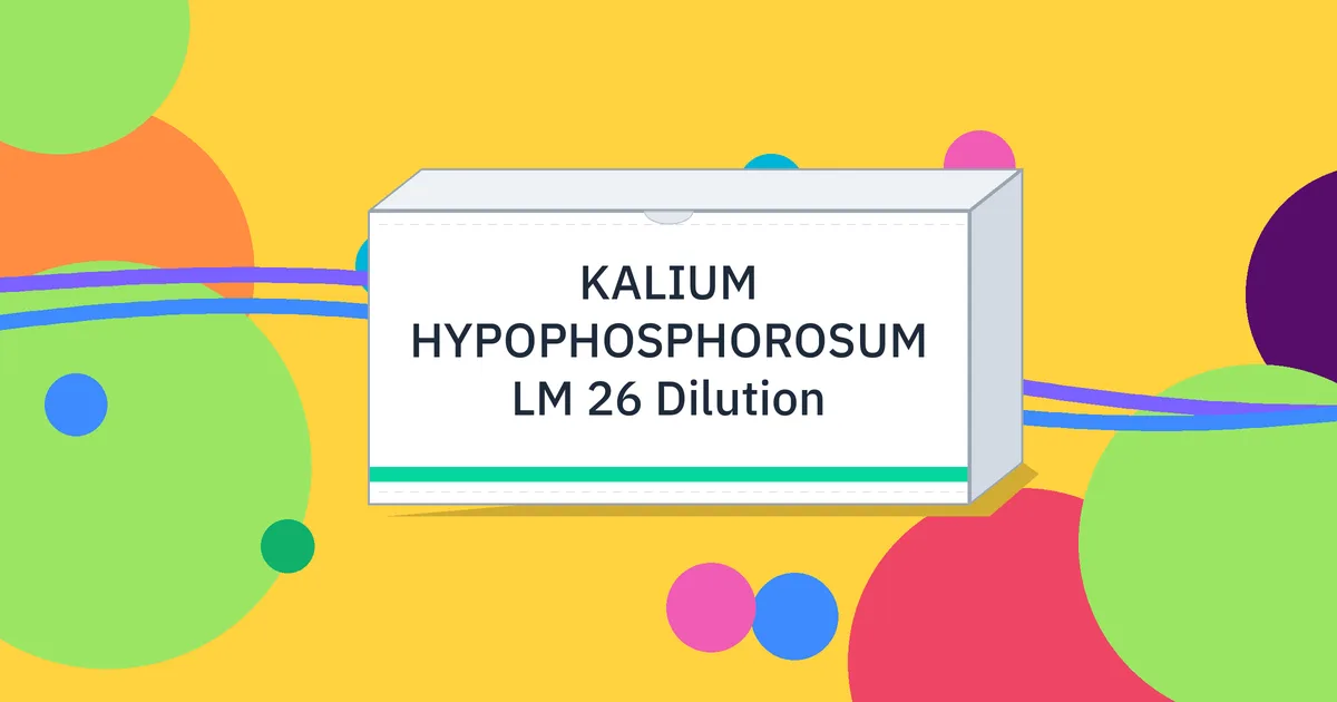 Symbolbild: Packung mit der Aufschrift KALIUM HYPOPHOSPHOROSUM LM 26 Dilution (PZN 12922124) – Verfügbarkeit und Bezug in Apotheken in Frankfurt am Main
