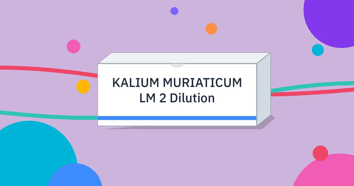 Symbolbild: Packung mit der Aufschrift KALIUM MURIATICUM LM 2 Dilution (PZN 12922762) – Verfügbarkeit und Bezug in Apotheken in Frankfurt am Main