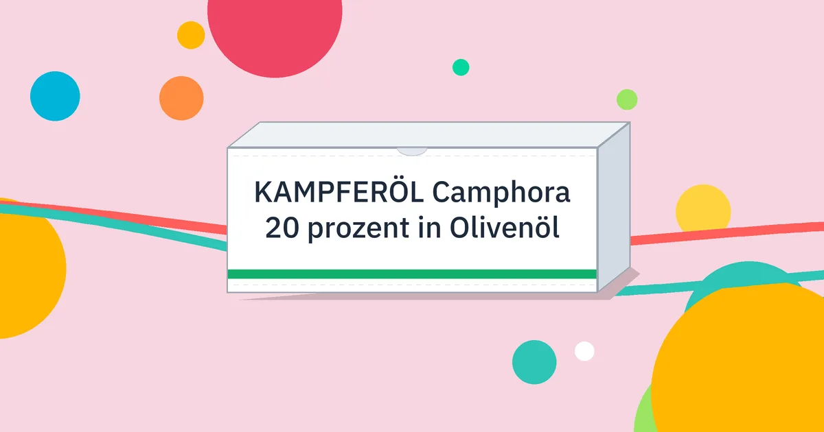 Symbolbild: Packung mit der Aufschrift KAMPFERÖL Camphora 20 prozent in Olivenöl (PZN 14164449) – Verfügbarkeit und Bezug in Apotheken in Frankfurt am Main