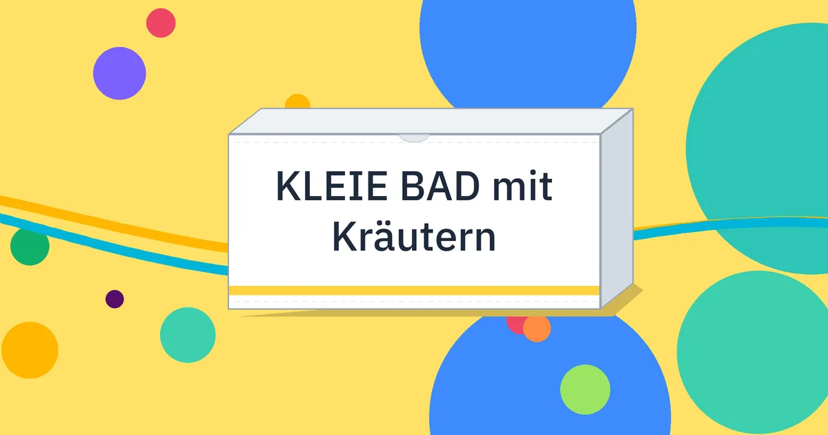 Symbolbild: Packung mit der Aufschrift KLEIE BAD mit Kräutern (PZN 02796339) – Verfügbarkeit und Bezug in Apotheken in Frankfurt am Main