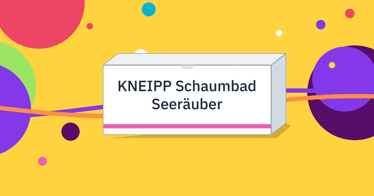 Symbolbild: Packung mit der Aufschrift KNEIPP Schaumbad Seeräuber (PZN 07391972) – Verfügbarkeit und Bezug in Apotheken in Frankfurt am Main