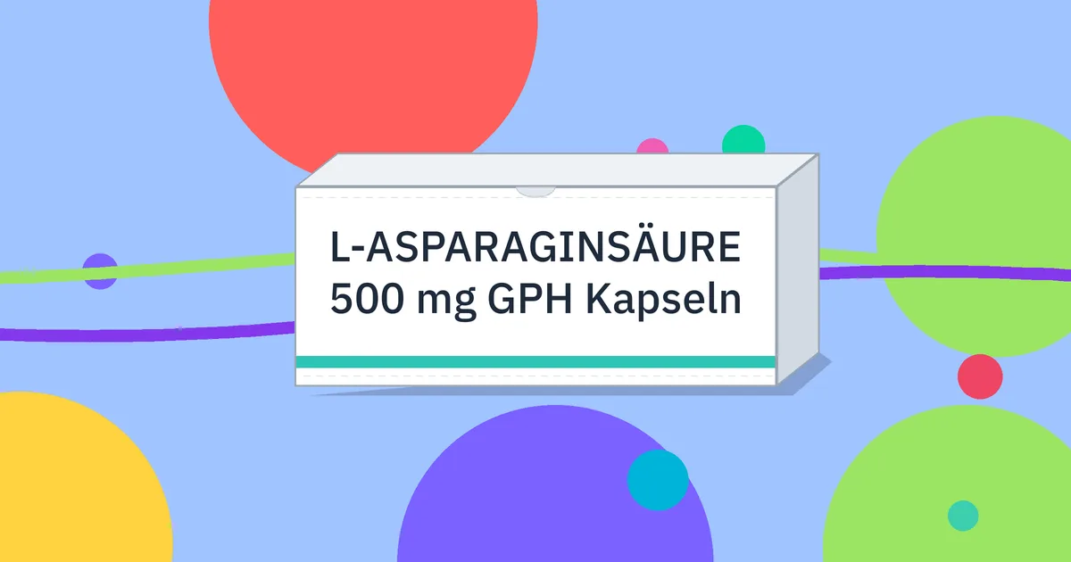 Symbolbild: Packung mit der Aufschrift L-ASPARAGINSÄURE 500 mg GPH Kapseln (PZN 07766900) – Verfügbarkeit und Bezug in Apotheken in Frankfurt am Main