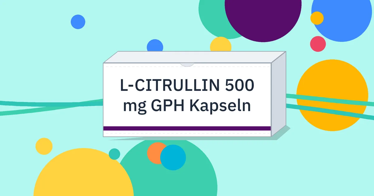Symbolbild: Packung mit der Aufschrift L-CITRULLIN 500 mg GPH Kapseln (PZN 07012851) – Verfügbarkeit und Bezug in Apotheken in Frankfurt am Main