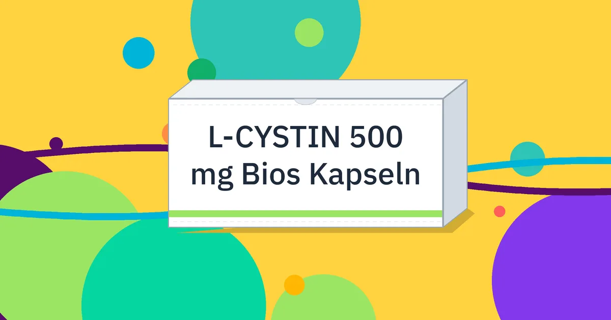 Symbolbild: Packung mit der Aufschrift L-CYSTIN 500 mg Bios Kapseln (PZN 04787994) – Verfügbarkeit und Bezug in Apotheken in Frankfurt am Main