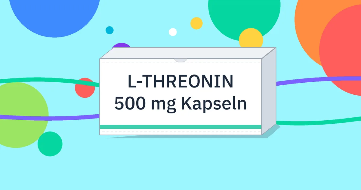 Symbolbild: Packung mit der Aufschrift L-THREONIN 500 mg Kapseln (PZN 13364040) – Verfügbarkeit und Bezug in Apotheken in Frankfurt am Main