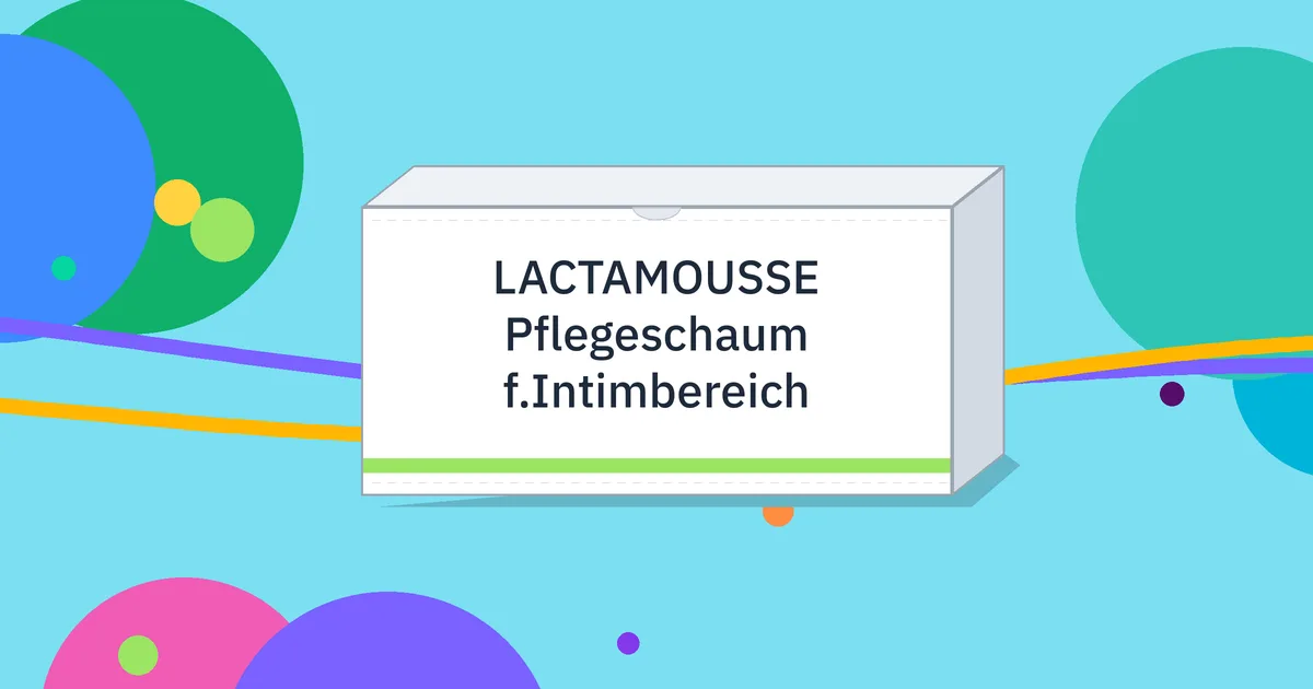 Symbolbild: Packung mit der Aufschrift LACTAMOUSSE Pflegeschaum f.Intimbereich (PZN 04305736) – Verfügbarkeit und Bezug in Apotheken in Frankfurt am Main