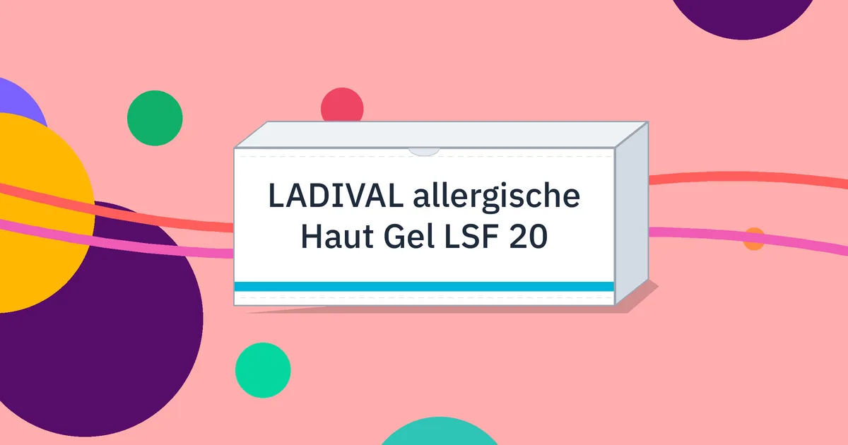 Symbolbild: Packung mit der Aufschrift LADIVAL allergische Haut Gel LSF 20 (PZN 03373463) – Verfügbarkeit und Bezug in Apotheken in Frankfurt am Main