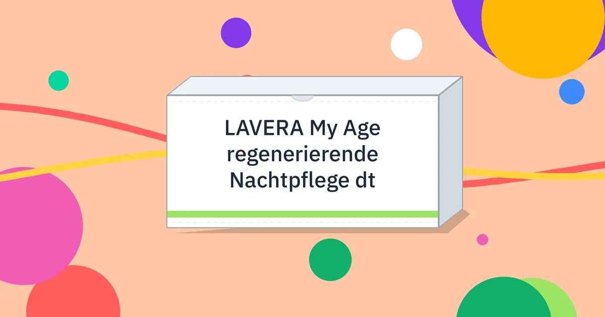 Symbolbild: Packung mit der Aufschrift LAVERA My Age regenerierende Nachtpflege dt (PZN 18798501) – Verfügbarkeit und Bezug in Apotheken in Frankfurt am Main
