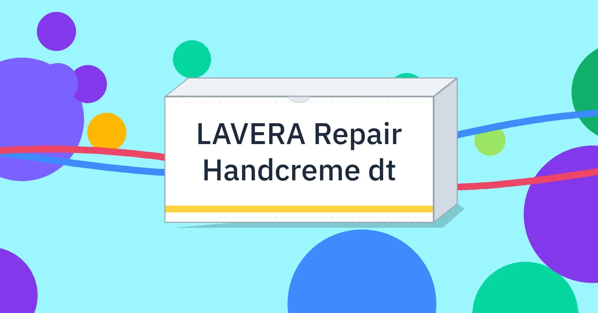 Symbolbild: Packung mit der Aufschrift LAVERA Repair Handcreme dt (PZN 17202328) – Verfügbarkeit und Bezug in Apotheken in Frankfurt am Main