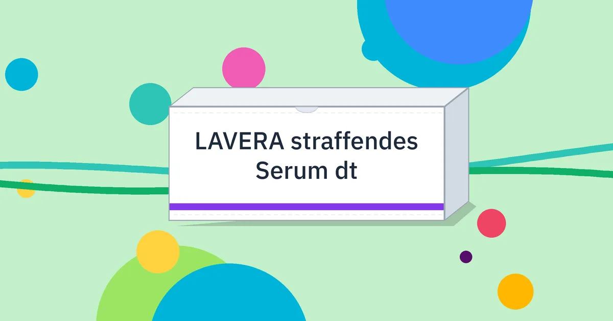 Symbolbild: Packung mit der Aufschrift LAVERA straffendes Serum dt (PZN 17502800) – Verfügbarkeit und Bezug in Apotheken in Frankfurt am Main