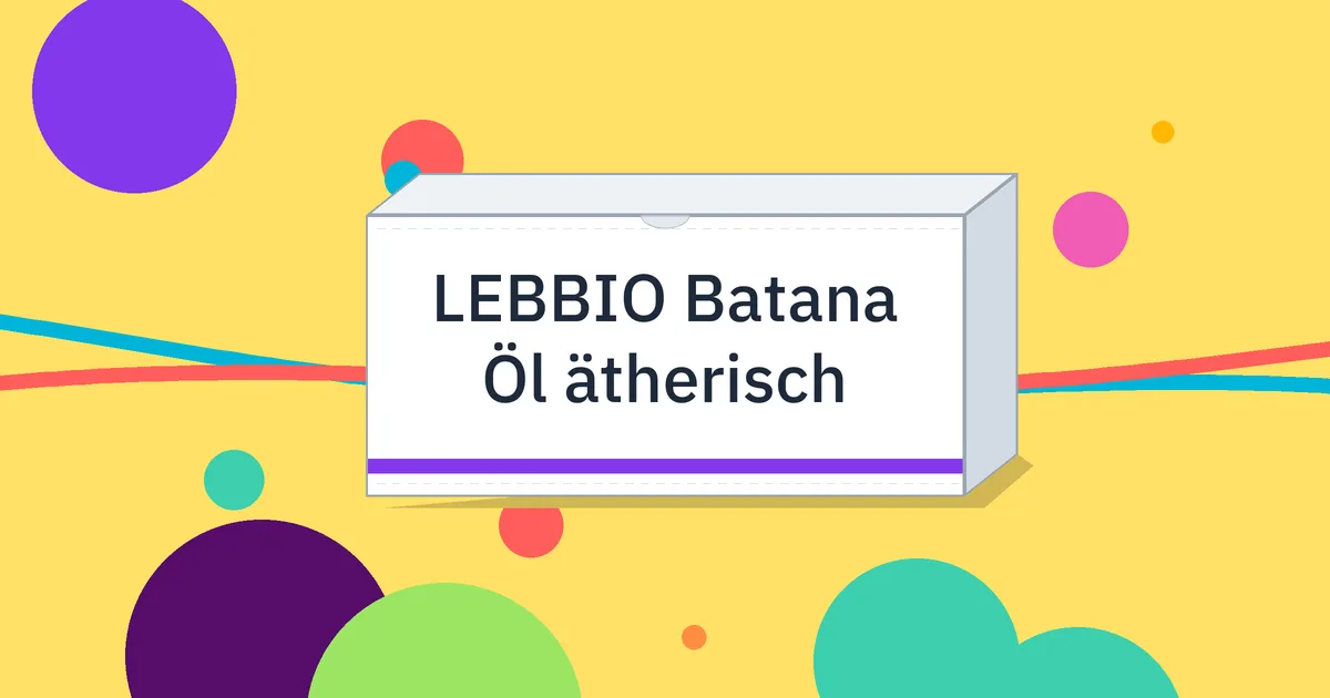 Symbolbild: Packung mit der Aufschrift LEBBIO Batana Öl ätherisch (PZN 19672133) – Verfügbarkeit und Bezug in Apotheken in Frankfurt am Main