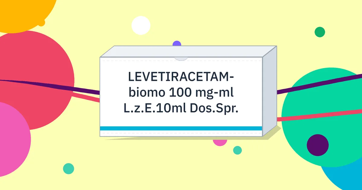 Symbolbild: Packung mit der Aufschrift LEVETIRACETAM-biomo 100 mg-ml L.z.E.10ml Dos.Spr. (PZN 08930661) – Verfügbarkeit und Bezug in Apotheken in Frankfurt am Main