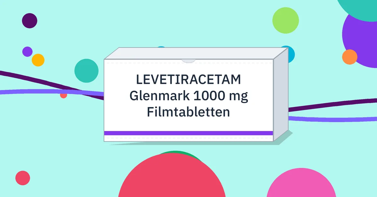Symbolbild: Packung mit der Aufschrift LEVETIRACETAM Glenmark 1000 mg Filmtabletten (PZN 11323137) – Verfügbarkeit und Bezug in Apotheken in Frankfurt am Main