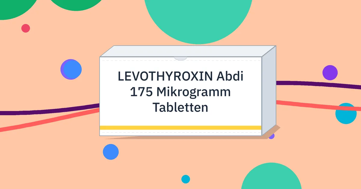 Symbolbild: Packung mit der Aufschrift LEVOTHYROXIN Abdi 175 Mikrogramm Tabletten (PZN 18203376) – Verfügbarkeit und Bezug in Apotheken in Frankfurt am Main
