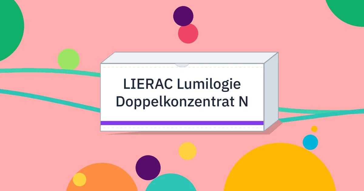 Symbolbild: Packung mit der Aufschrift LIERAC Lumilogie Doppelkonzentrat N (PZN 14042723) – Verfügbarkeit und Bezug in Apotheken in Frankfurt am Main