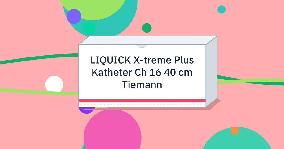 Symbolbild: Packung mit der Aufschrift LIQUICK X-treme Plus Katheter Ch 16 40 cm Tiemann (PZN 15569007) – Verfügbarkeit und Bezug in Apotheken in Frankfurt am Main